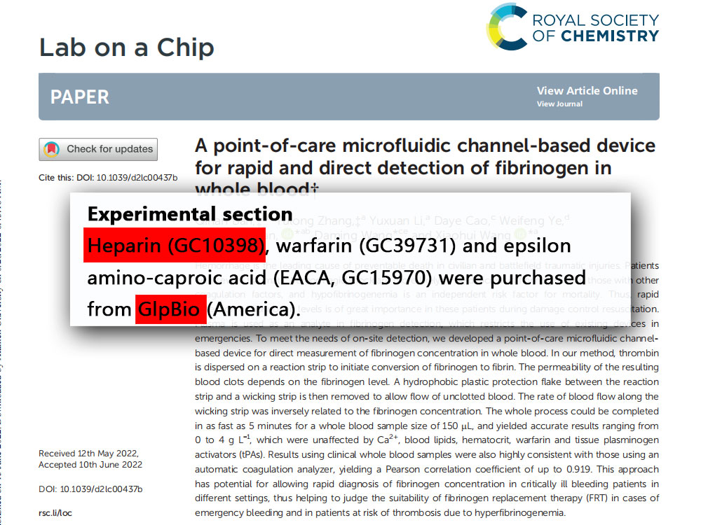 Heparin sodium | Anti-coagulants | CAS NO.:9041-08-1 | GlpBio