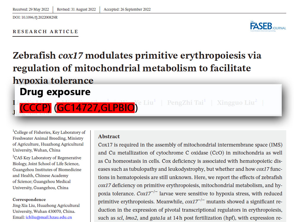 CCCP | Apoptosis inducers | CAS NO.:555-60-2 | GlpBio
