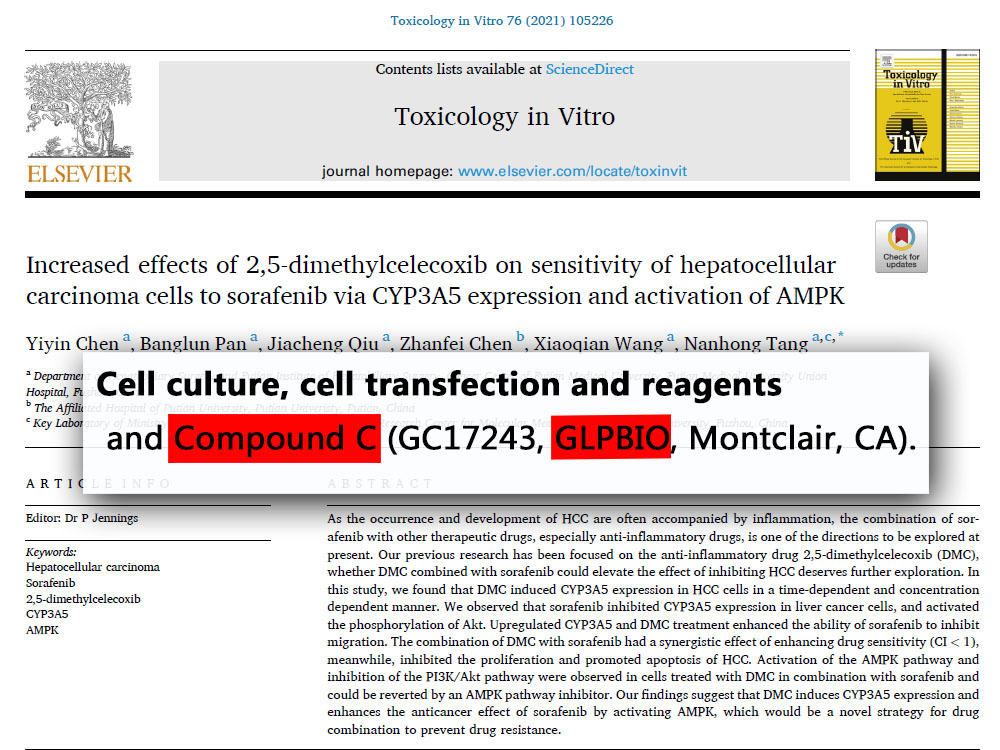 Dorsomorphin (Compound C) | AMPK inhibitor | CAS NO.:866405-64-3 | GlpBio