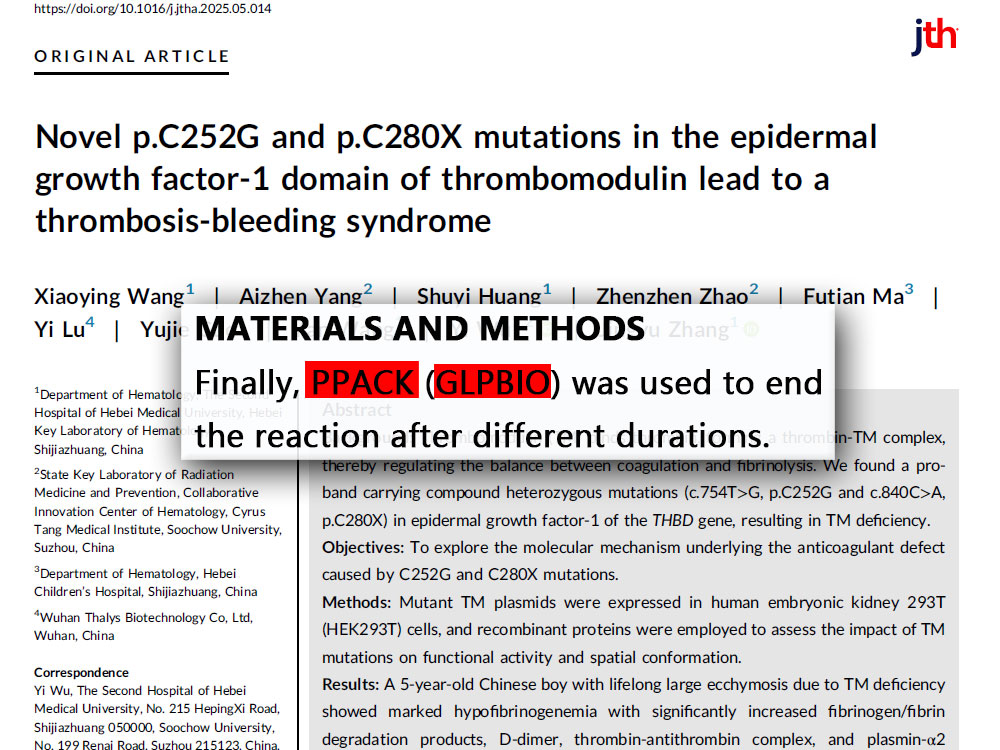 PPACK | Thrombin inhibitor | CAS NO.:71142-71-7 | GlpBio
