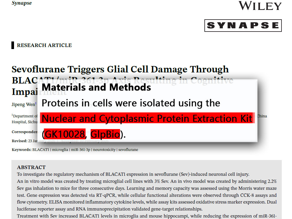 Nuclear and Cytoplasmic Protein Extraction Kit(细胞核蛋白与细胞浆蛋白抽提试剂盒)